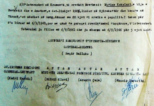 Kastriot Dervishi: Internimi i Musine Kokalarit